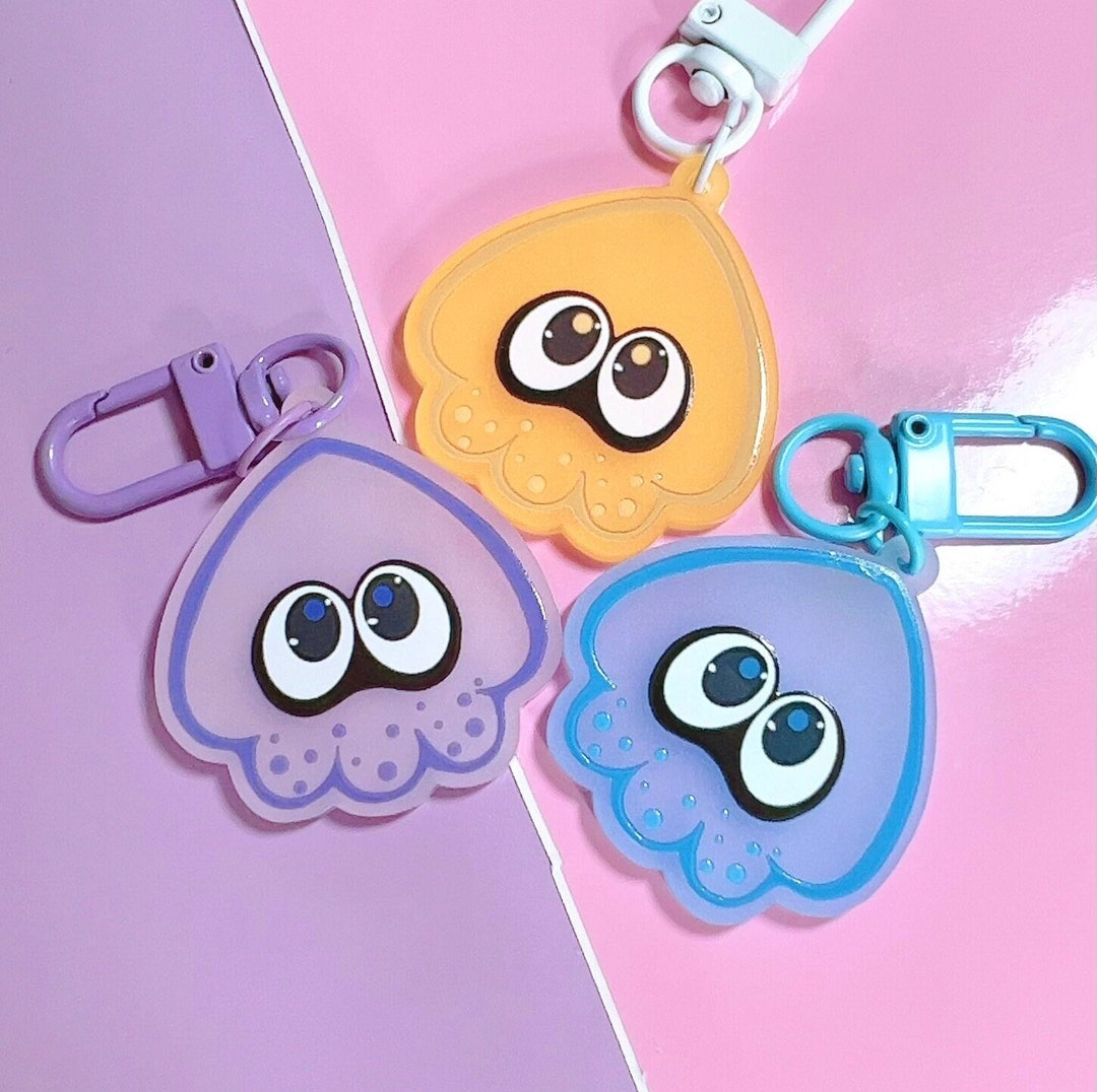 Little Squids | Frosted Acrylic | Kawaii Keychain | Cute Charm | Chibi ...