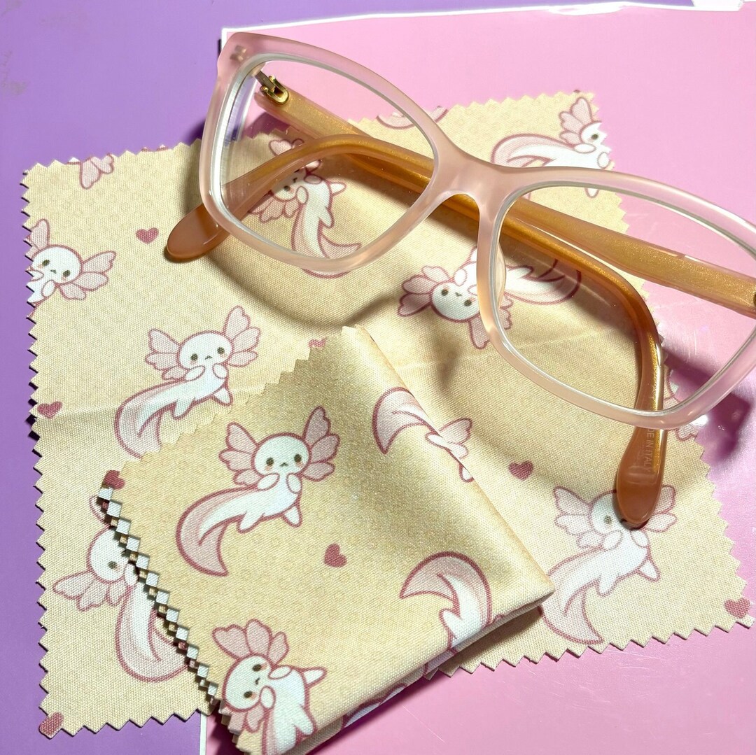 Pink Axolotl Cute Print Soft Microfiber Electronic Screen Cleaner ...