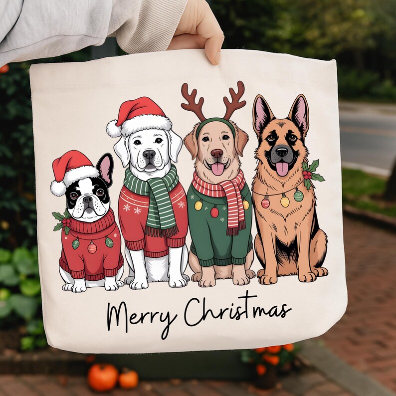 Christmas Dogs PNG, Festive Holiday Pet Design (digital Download) - Etsy