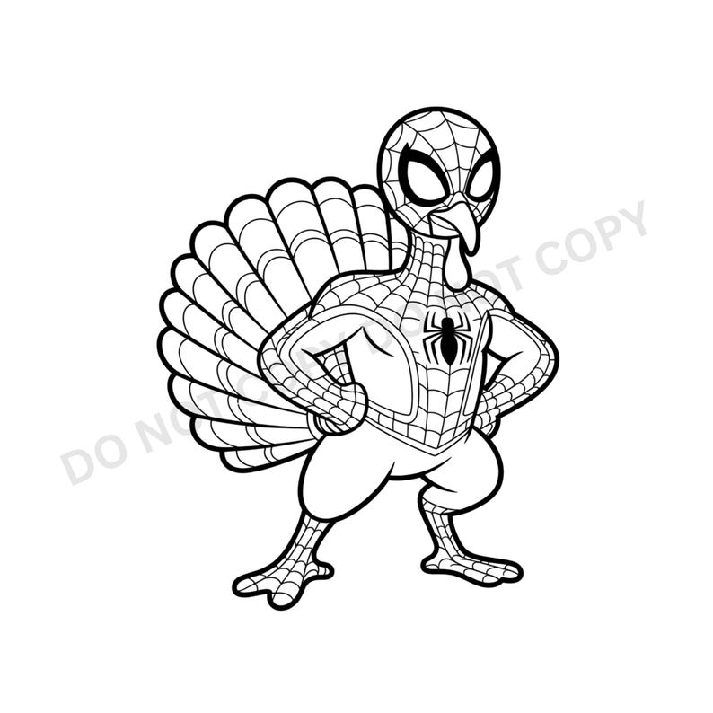 Superhero Turkey Disguise Coloring Pages, Thanksgiving Activity (PDF ...