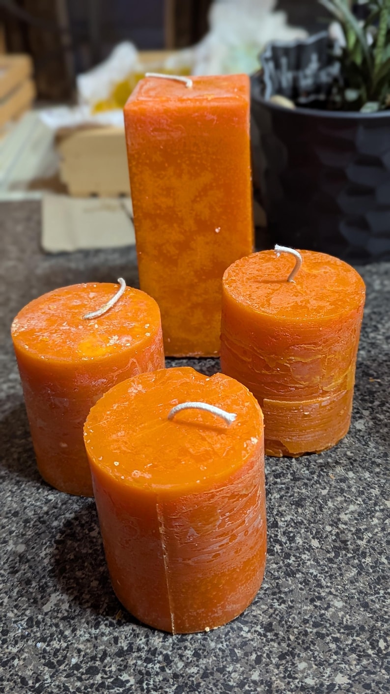 Pillar Candles – Custom Color & Scent | Round, Square, Star, or Octagon ...