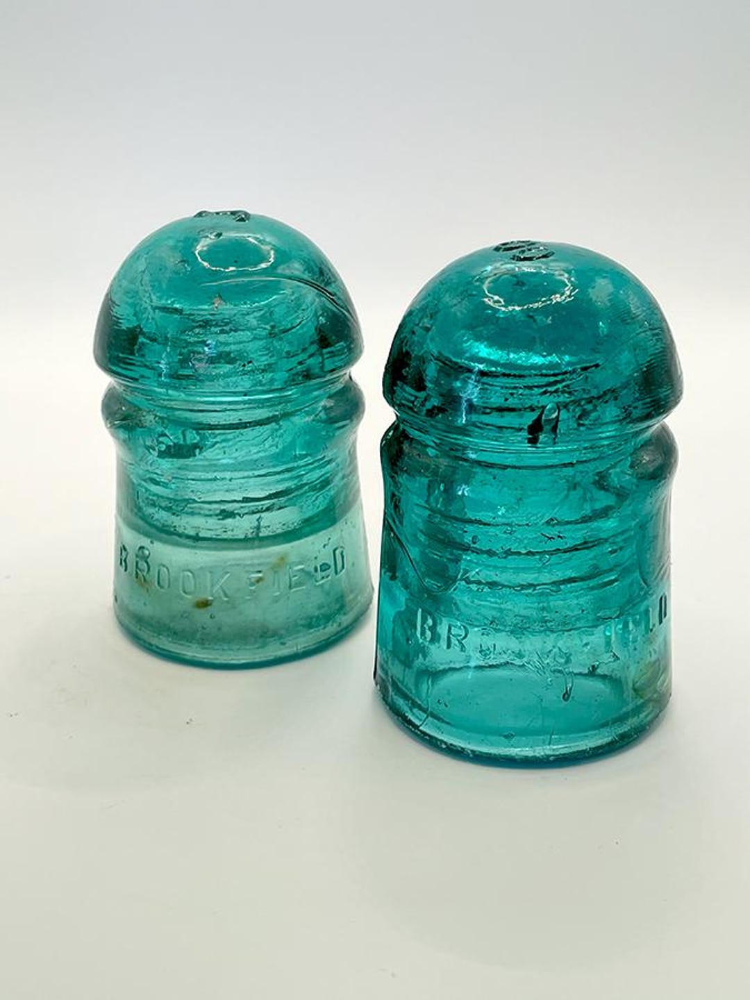Vintage Brookfield Blue Glass Insulatore - Etsy