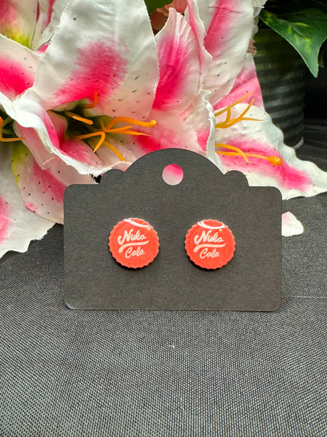 Fallout Nuka Cola Bottle Cap Earrings - Studs - Etsy