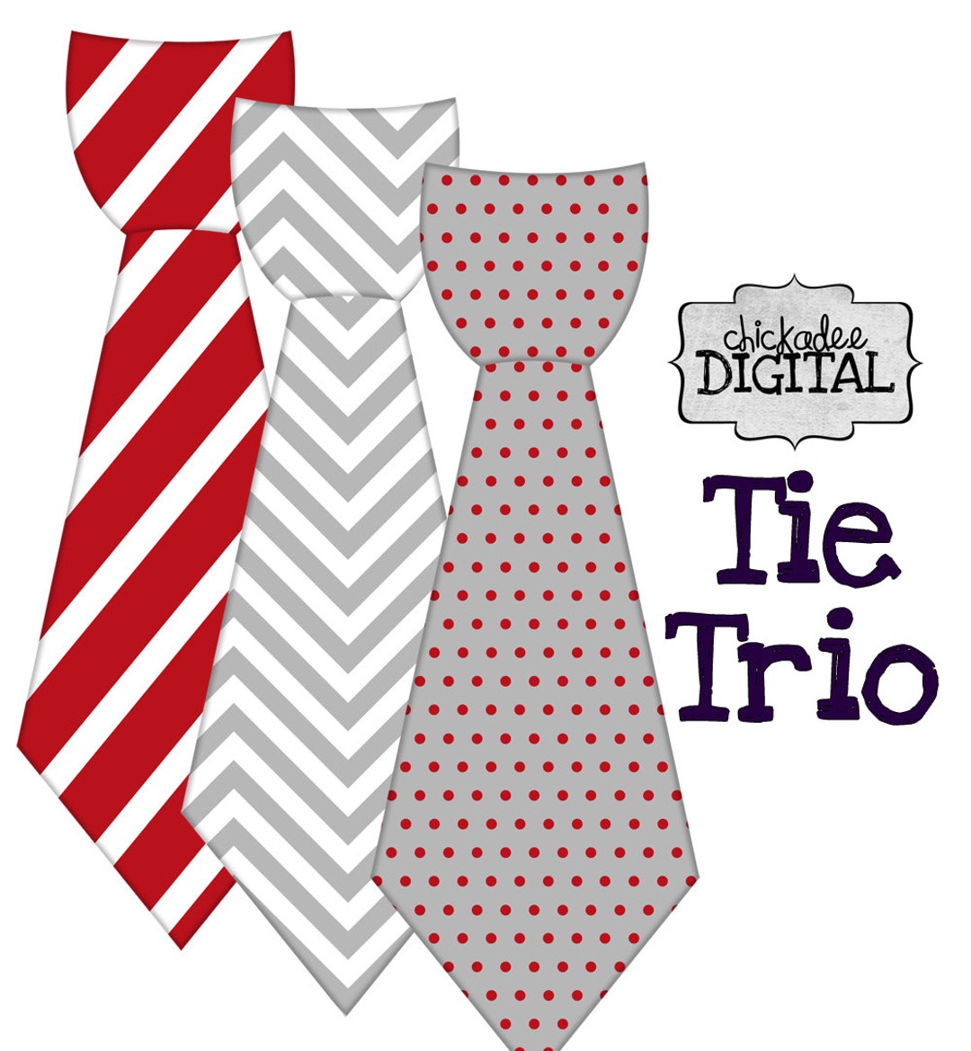 Instant Download-set of 3 PRINTABLE Tie Decals, Chevron Tie, Polka Dot ...