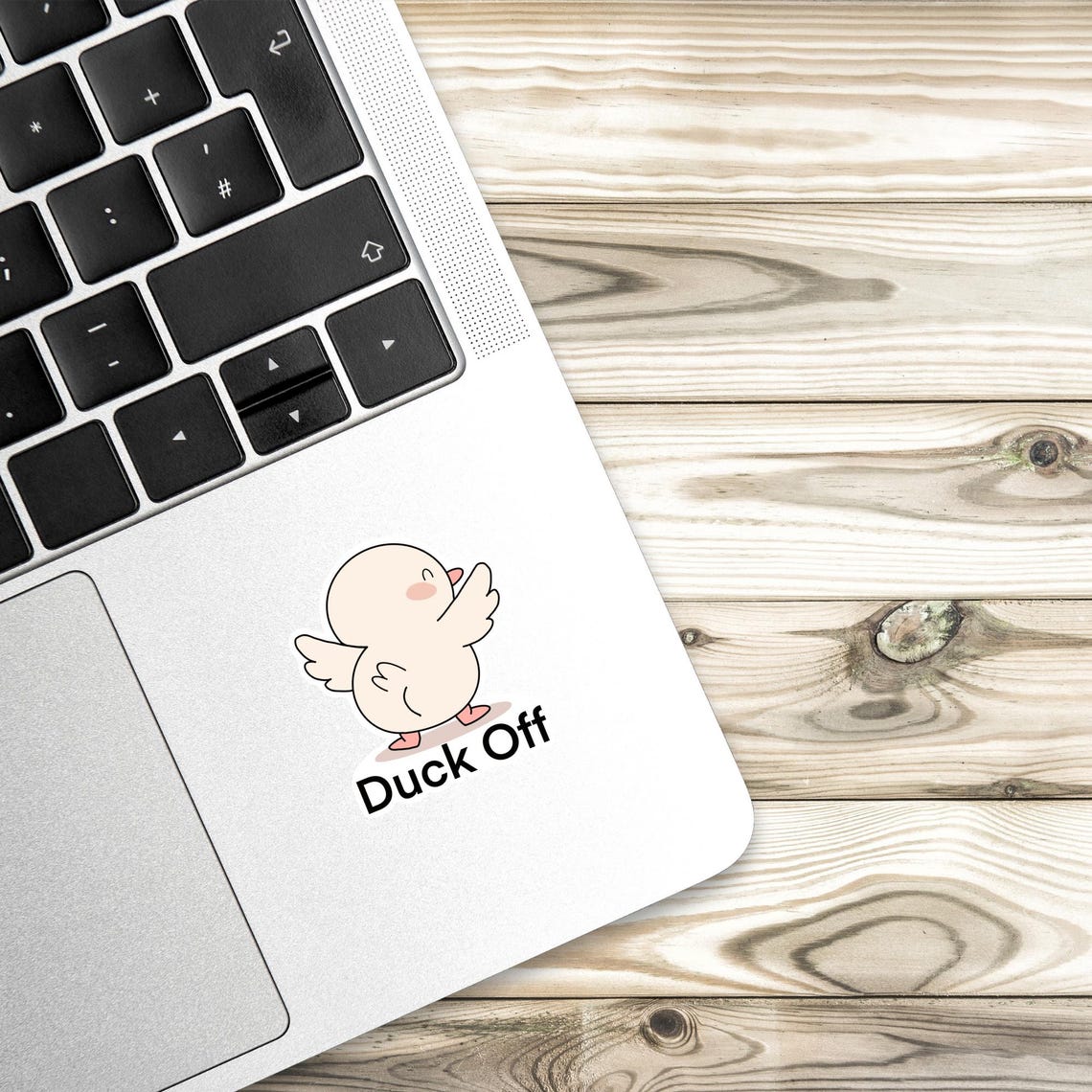 Duck off Sticker – Cute Kawaii Duck Vinyl Sticker for Laptop, Journal ...
