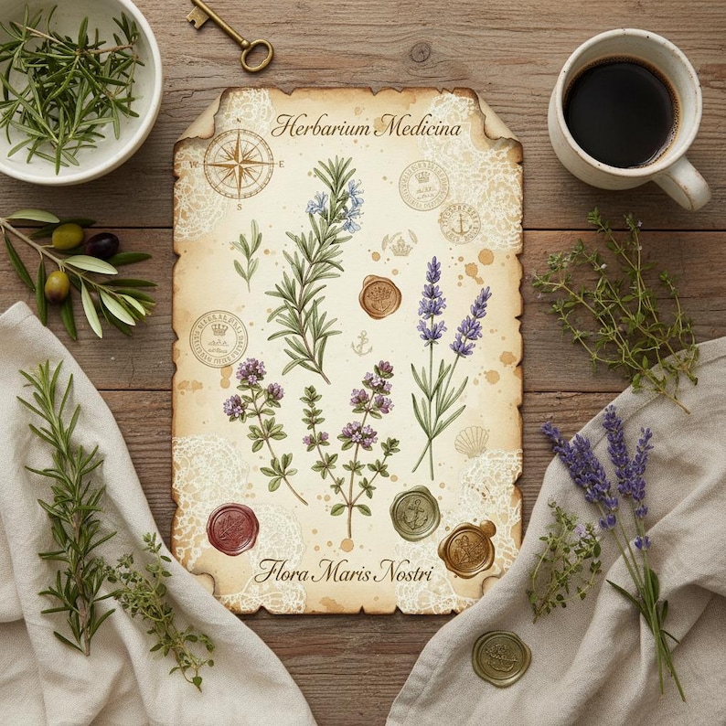 Vintage Flora Maris Nostri Botanical Print — Digital Download - Etsy