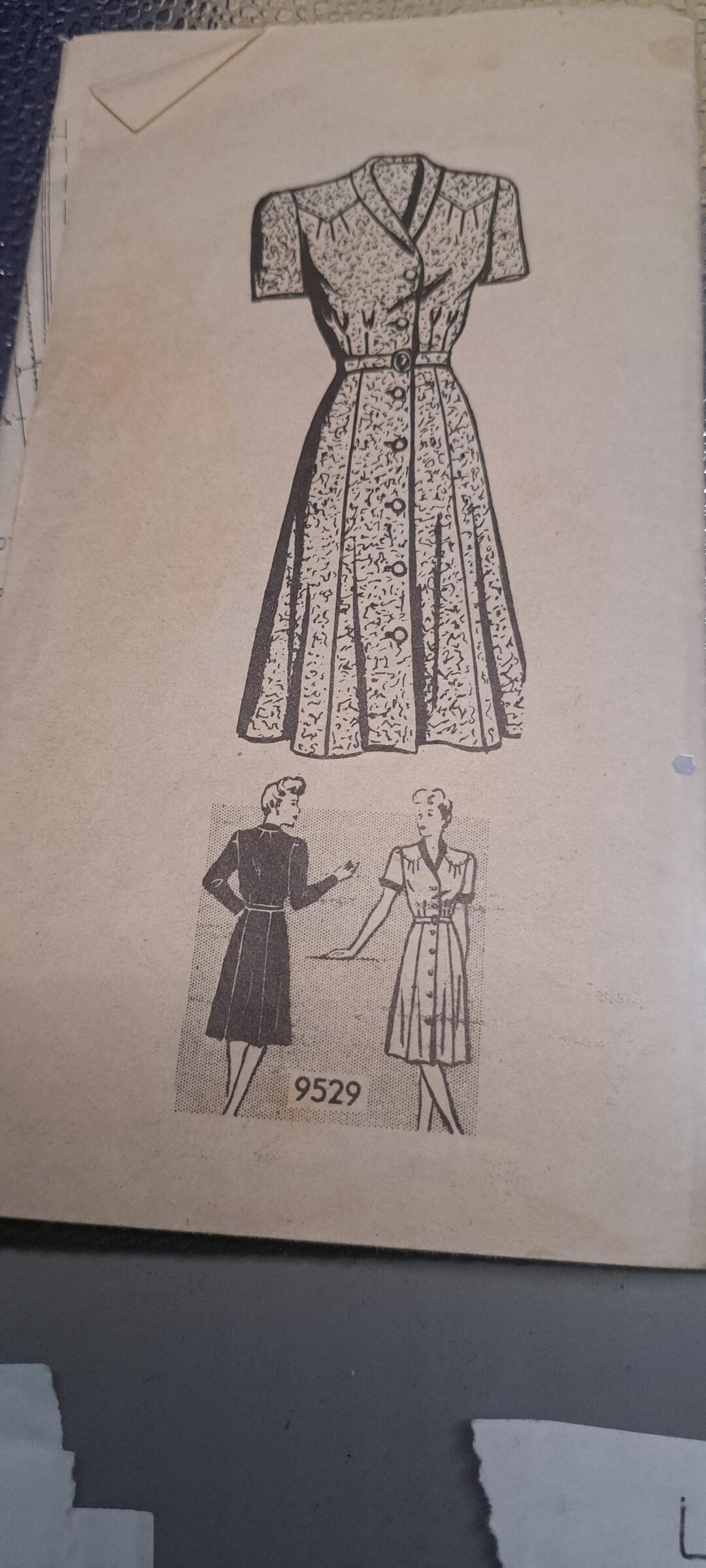 Marion Martin Dress Pattern #9529 Ca 1940 - Etsy