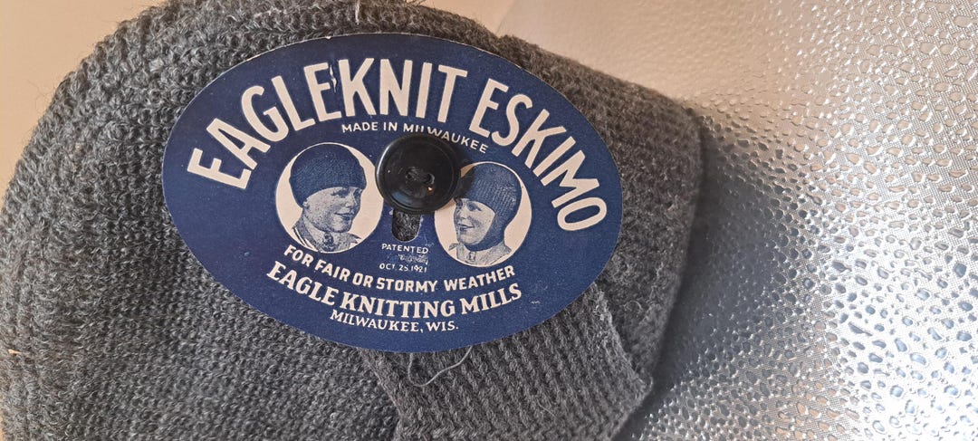 Eagle Knit Eskimo Cap, Vintage Store Stock - Etsy