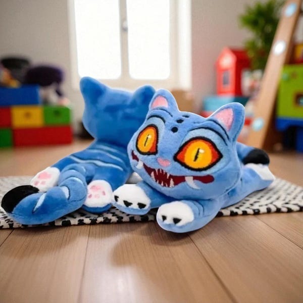 Kpop demon hunters demon cat plush - Etsy.de