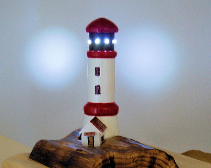 Hand Made Decorative Lighthouse/nightlight With 8 LED Lamps - Etsy