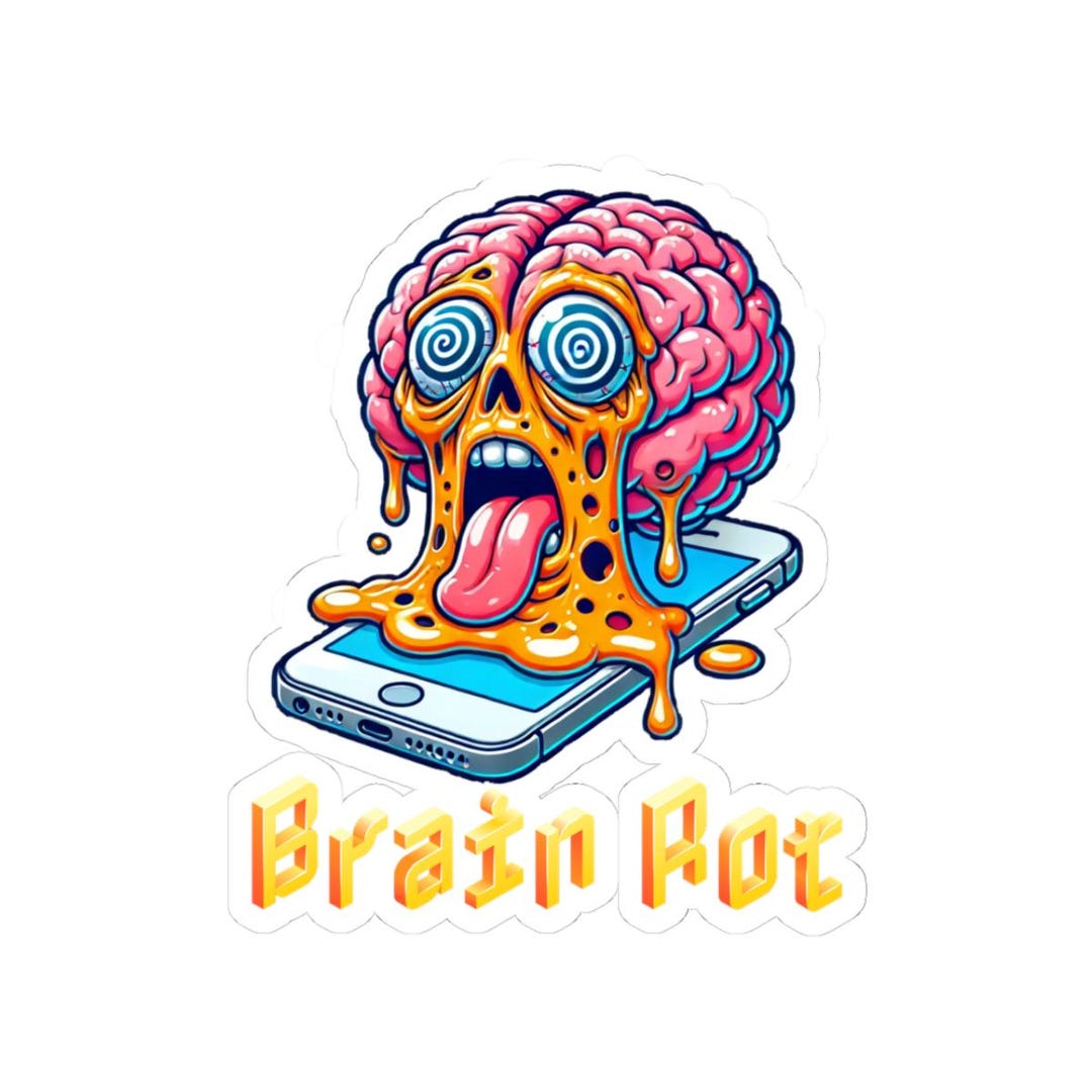 Brain Rot Sticker, Quirky Laptop Decal, Fun Gift for Gamers, Unique ...