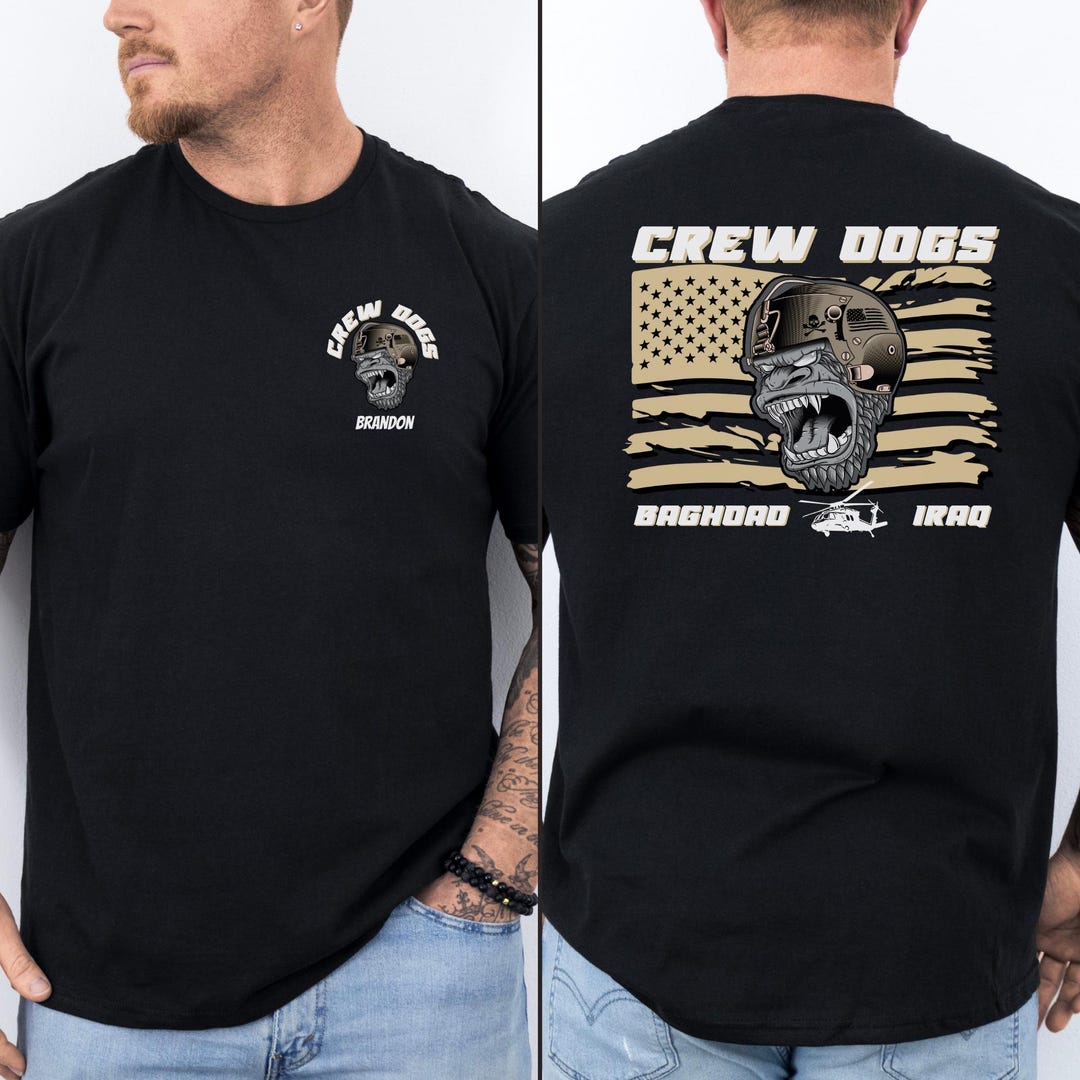 Baghdad Crew Dogs Unit Aviation T-shirt Iraq Veteran Gift Embassy Air ...