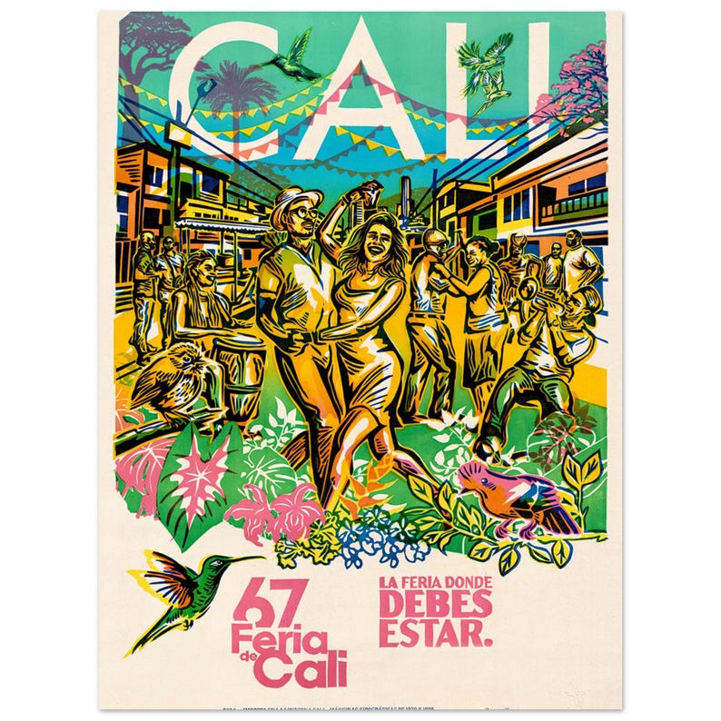 Colombia Print Poster – Cali Colombia Wall Art, South America Travel ...