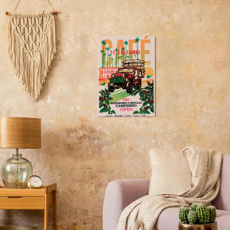 Coffee Print Poster – Café Colombia Decor | Colombia Wall Art, Colombia ...