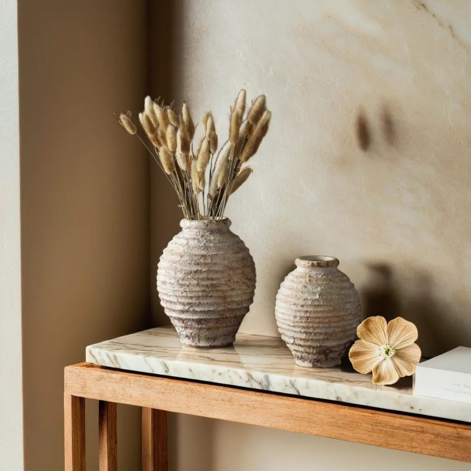 Rustic Textured Vase, Ceramic Vase, Modern Farmhouse Pottery, Home ...
