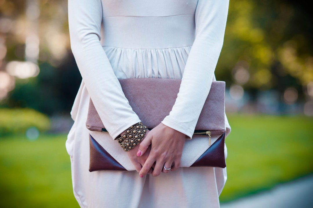 Fold Over Clutch Purse in the Color of Your Choice - Etsy