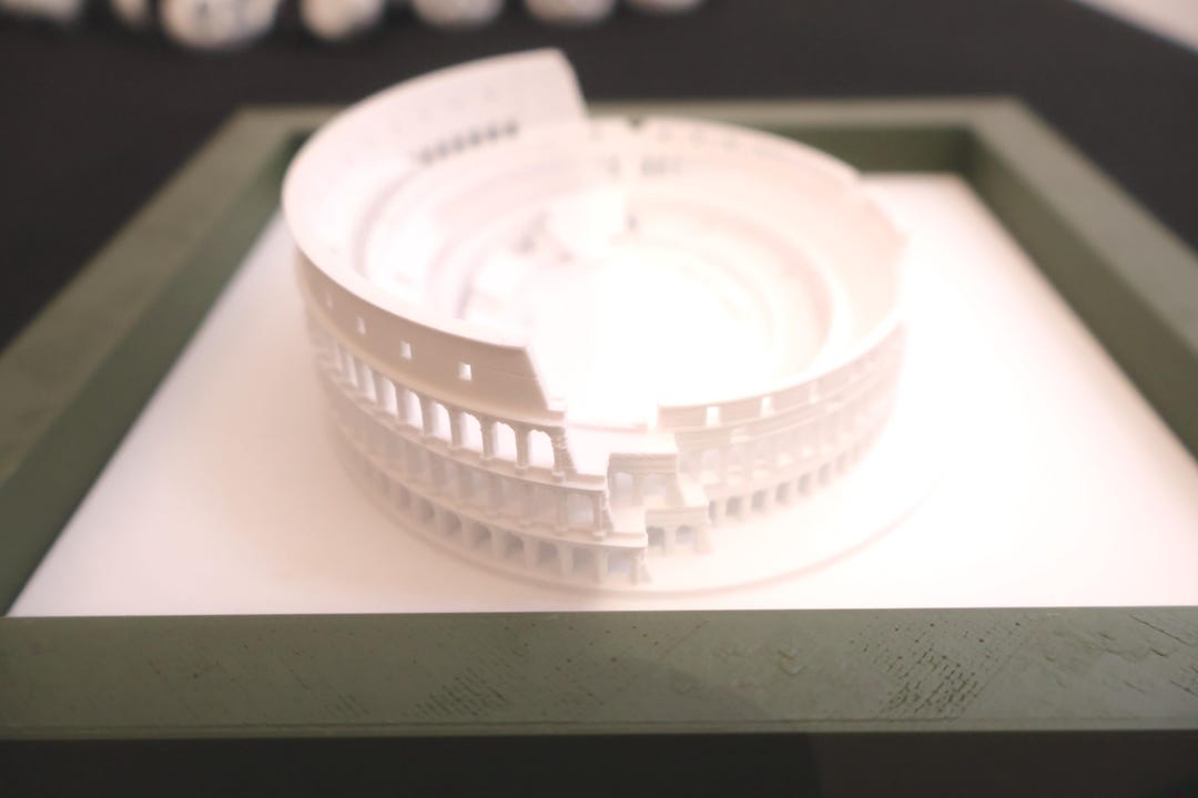 Colosseum 3D Model in Frame | Ancient Rome Art | Architecture Gift ...