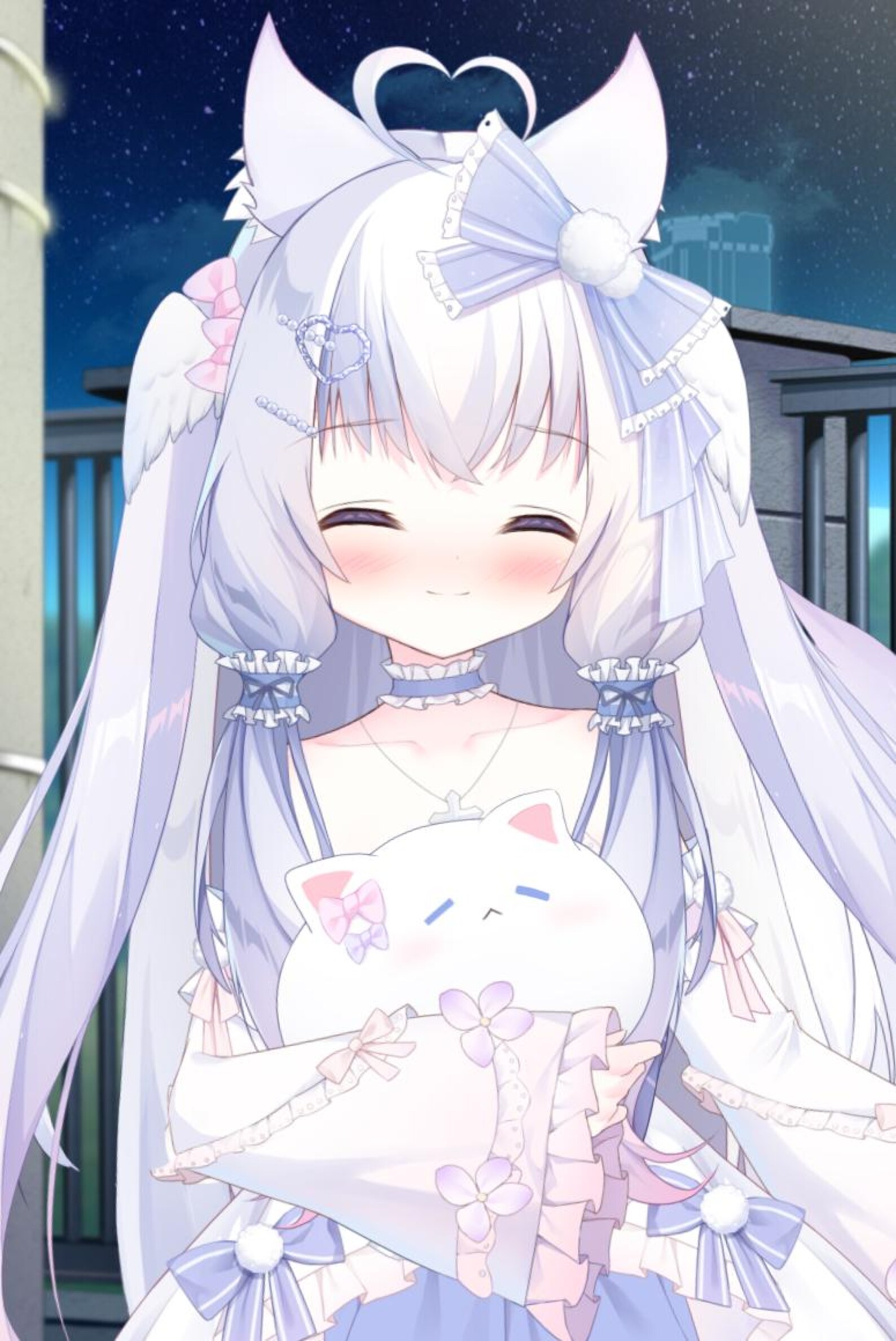 Live2d Premade Model MIMI : White Fox/kitten/cat /FULLY RIGGED - Ready ...