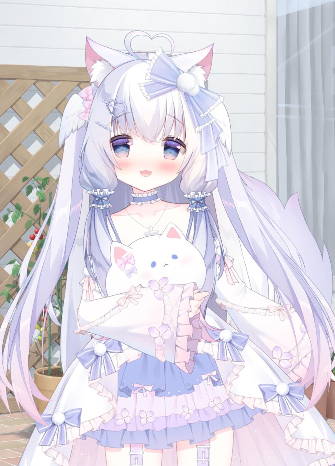 Live2d Premade Model MIMI : White Fox/kitten/cat /FULLY RIGGED - Ready ...