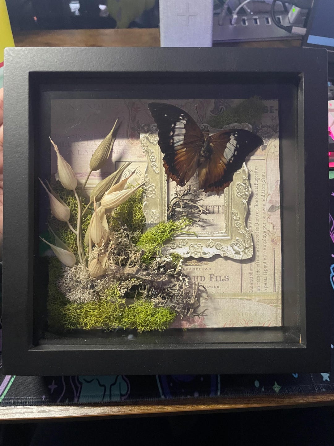Vintage-inspired Collage in Shadow Box Frame - Etsy