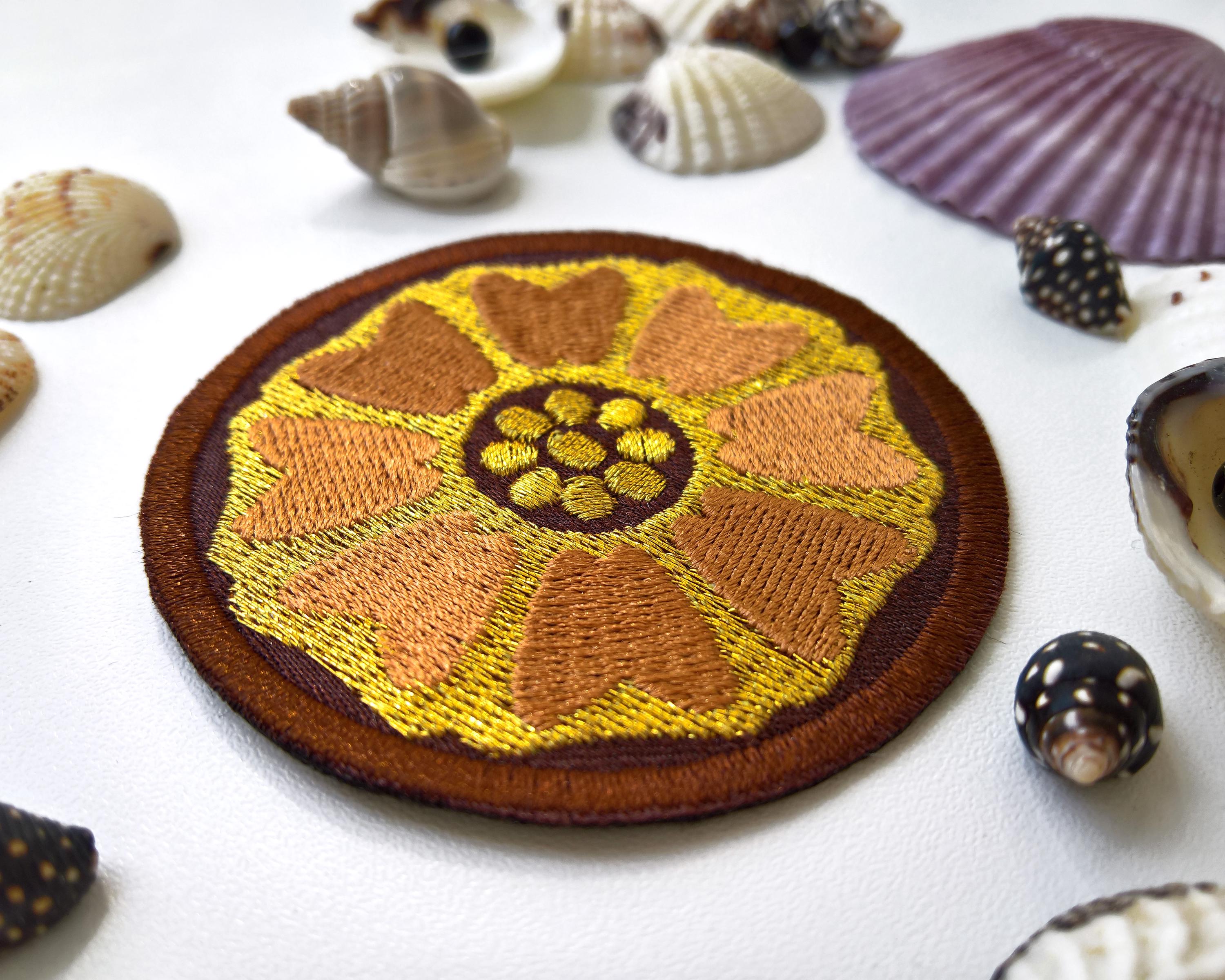 White Lotus Tile Embroidered Sew on Patch Avatar Symbol Patch White ...