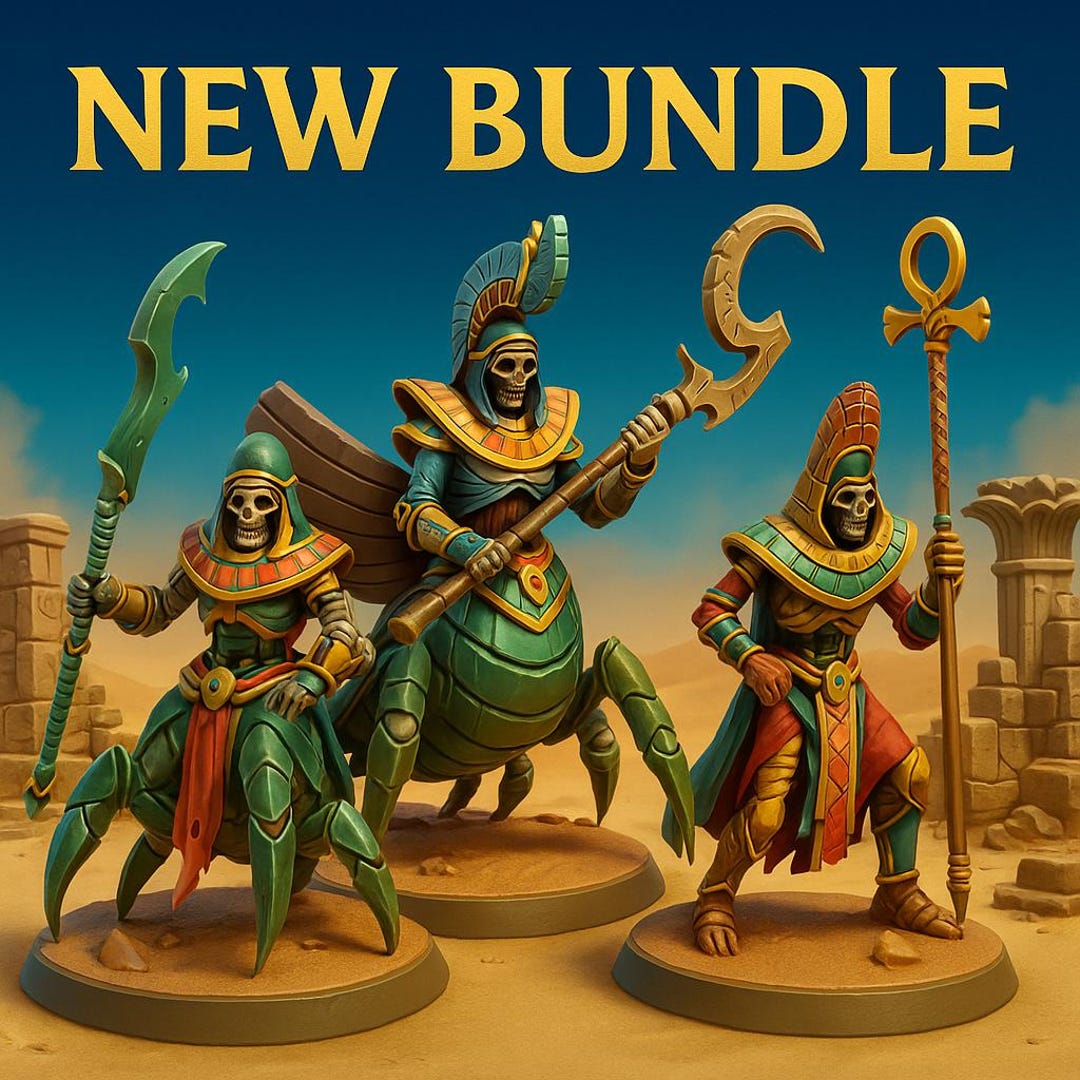 Pharaoh Scorpion STL – Undead Insectoid Warrior Miniatures Set - Etsy