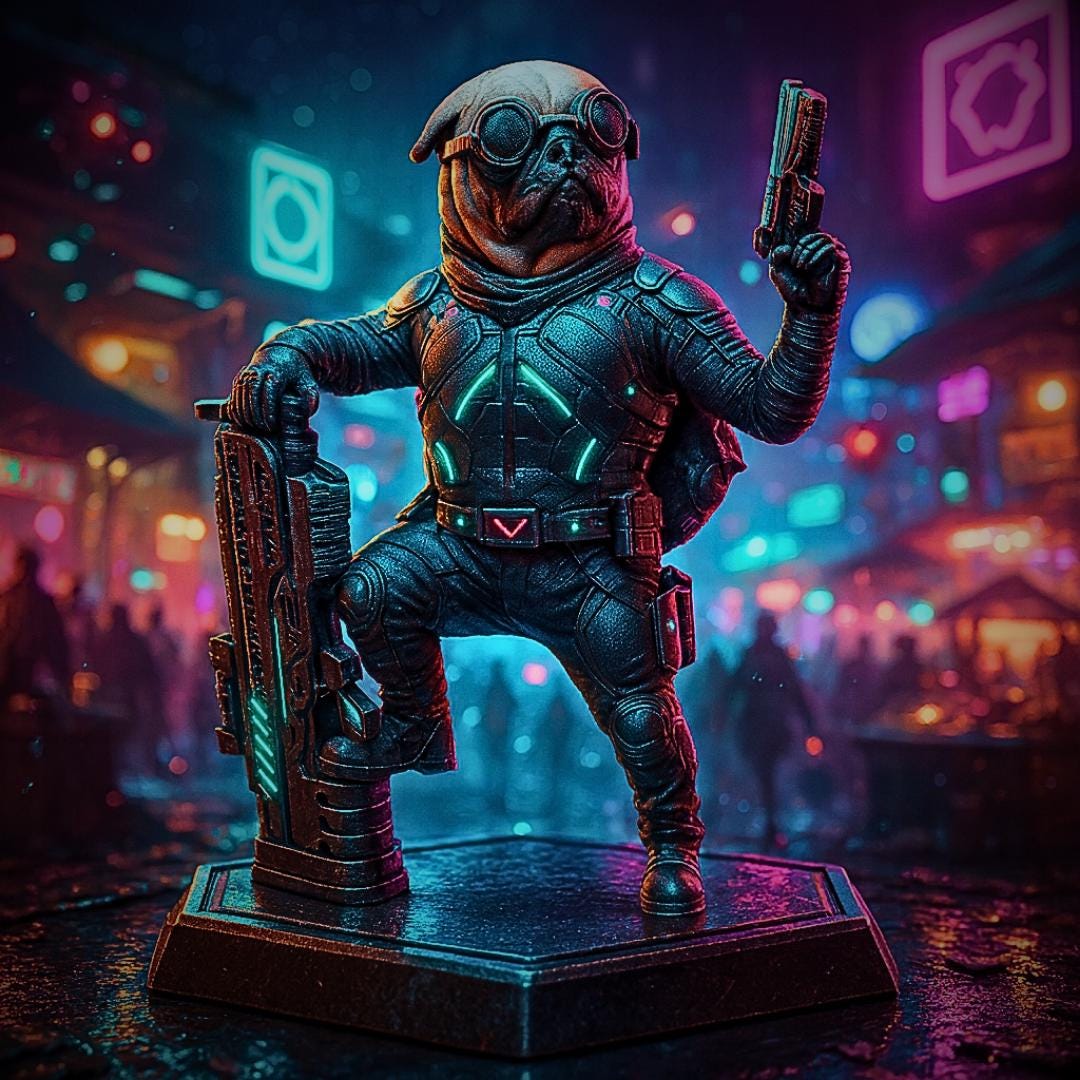 Pug Soldier STL Miniature — Presupported Resin 3D Print (32 & 75 Mm ...