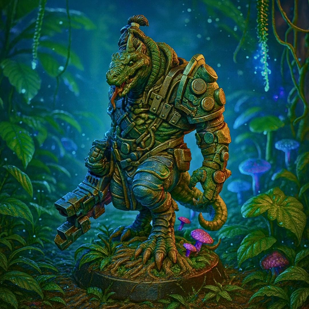 Gravetailenforcer STL | Alien Sci-fi Enforcer Miniature | Cyber Lizard ...