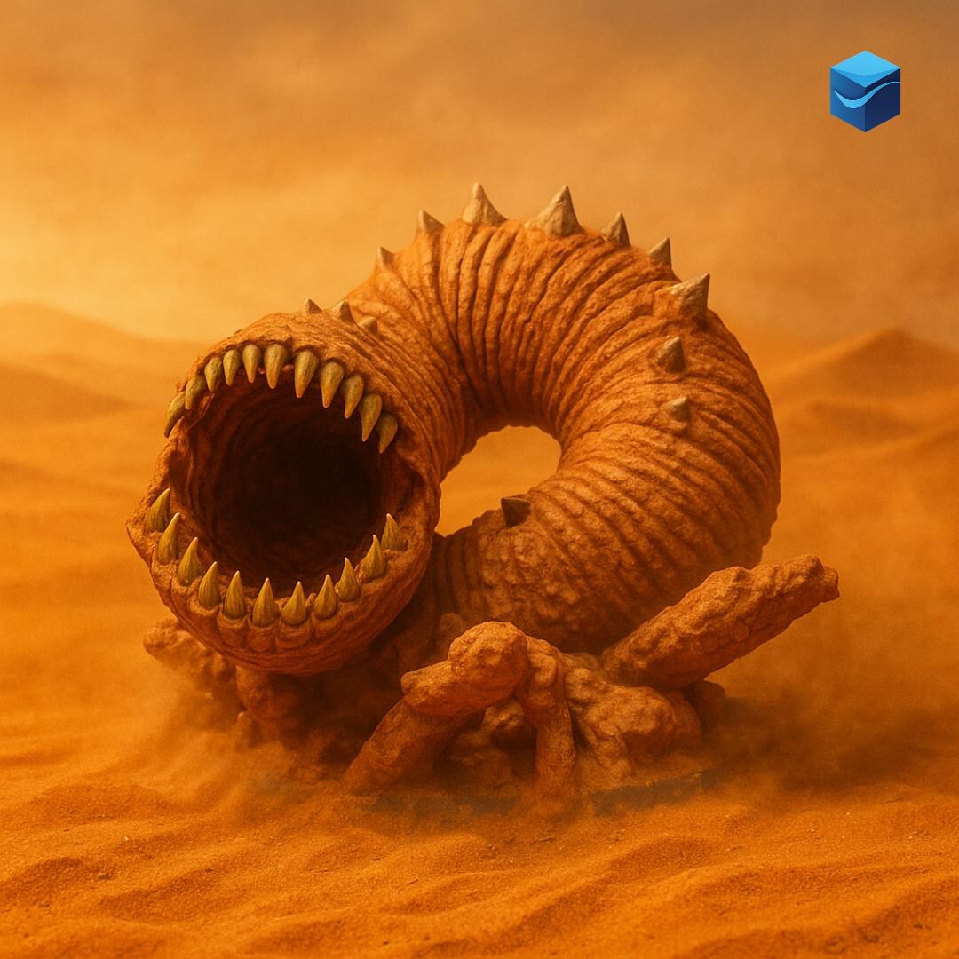 Sandworm Desert Monster 3D Printable Miniature - 32mm & 75mm Fdm/resin ...