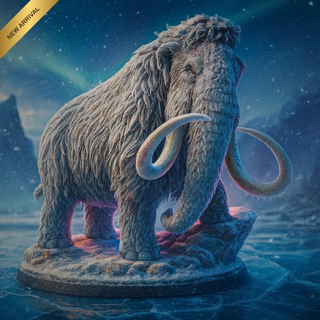 Ancient Mammoth STL Miniature — Presupported Resin 3D Print (32 & 75 Mm ...
