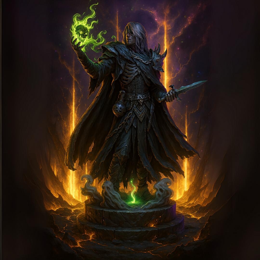 Necromancer Lord STL | Undead Summoner Miniature | 32mm 75mm | 3D Print ...