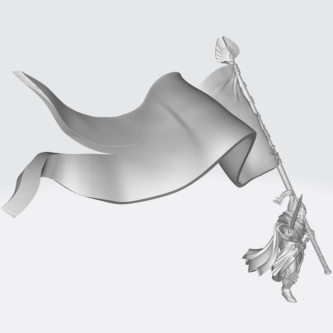 Elven Skyship STL | 3D Printable Flying Fantasy Ship for Tabletop ...