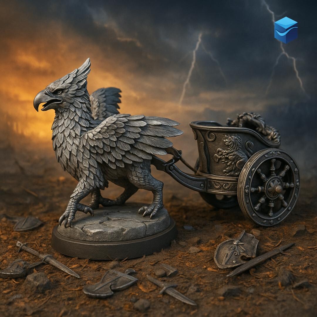 Epic Fantasy War Chariot With Griffin STL File | 32mm-75mm Pre ...