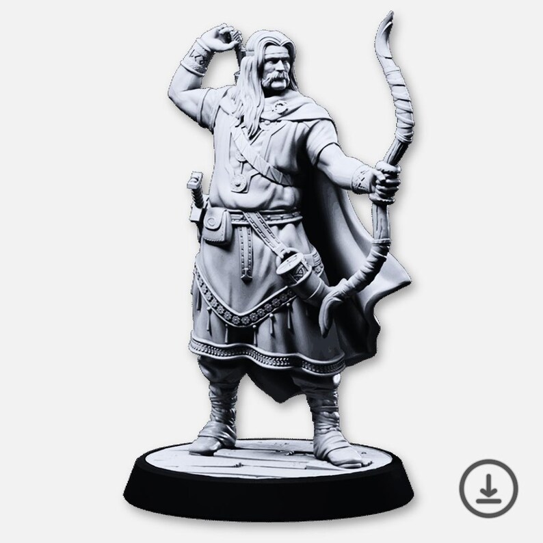 Northlands Longbow Ranger STL Miniature — Presupported Resin 3D Print ...