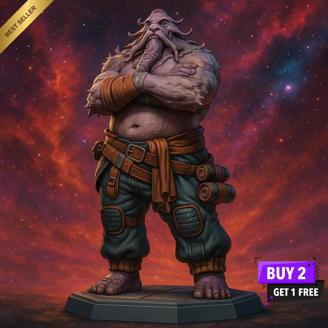 Alien Mob Boss STL | Tentacle Crime Lord Miniature for Sci-fi RPG, 3D ...