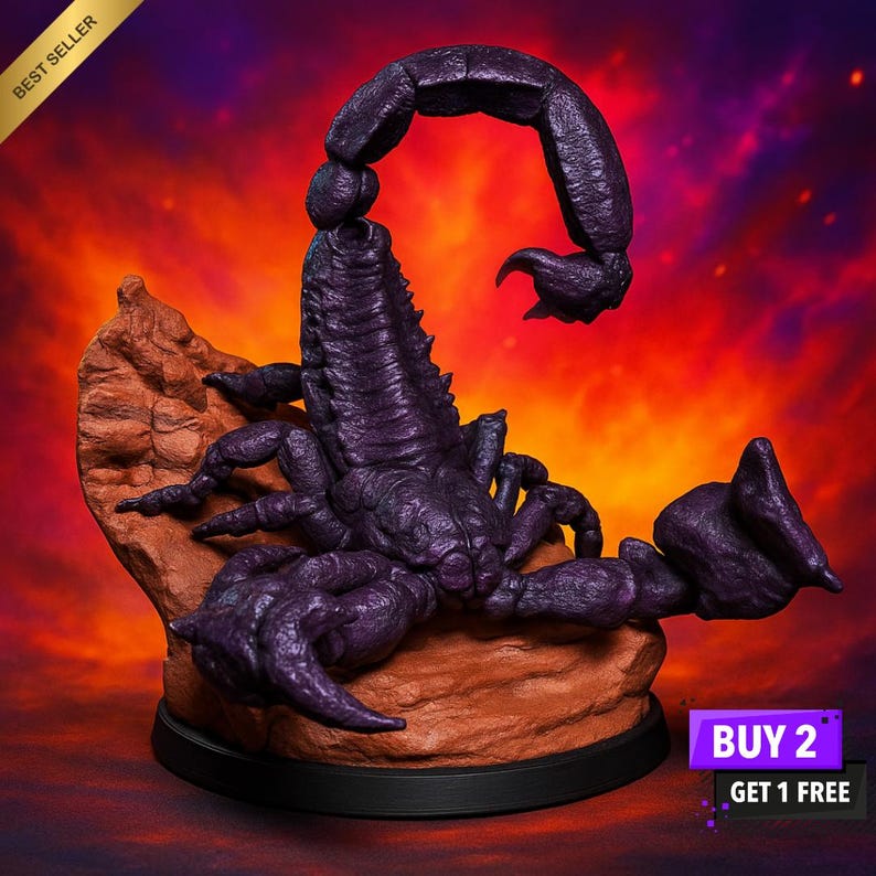 Colossal Scorpion 3D Miniature: Pre-supported STL for Fantasy RPG, 32 ...