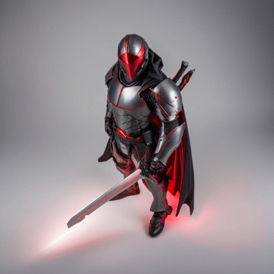 3D Printable Cyber Sith Warrior STL File | Stylized Armored Sci-fi Hero ...