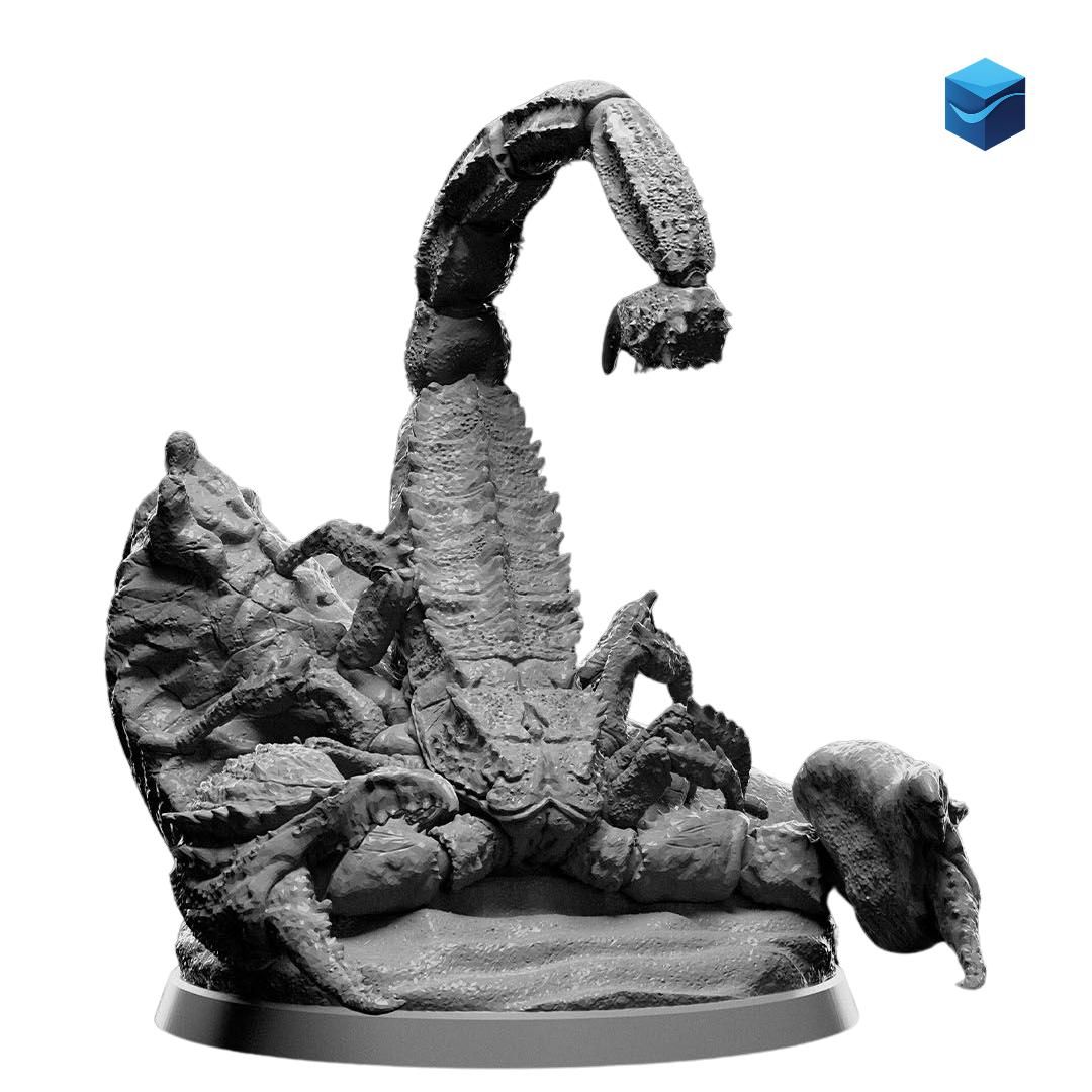Colossal Scorpion 3D Miniature: Pre-supported STL for Fantasy RPG, 32 ...