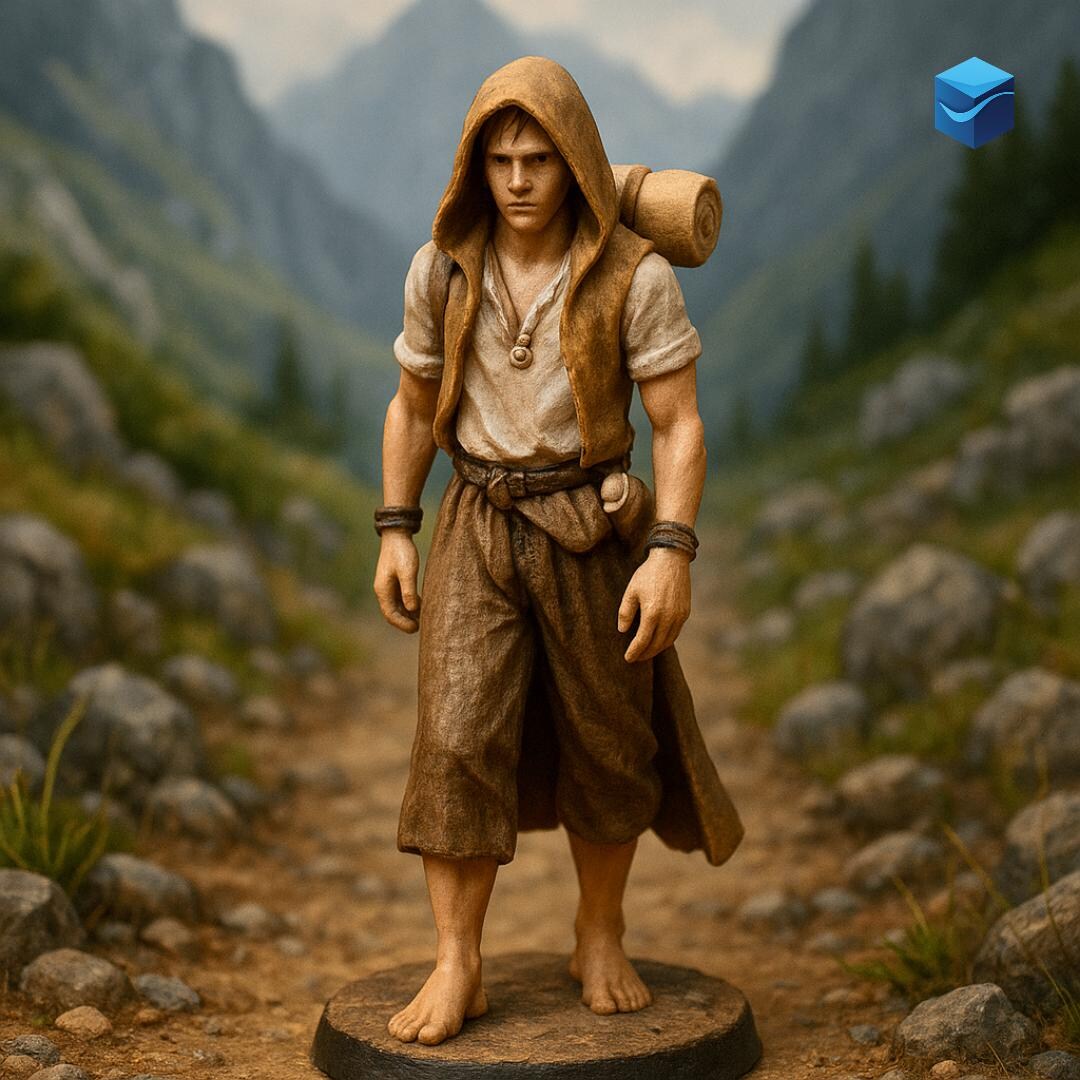 Fantasy Wanderer Miniature: Walking Traveller STL for Resin & FDM 3D ...