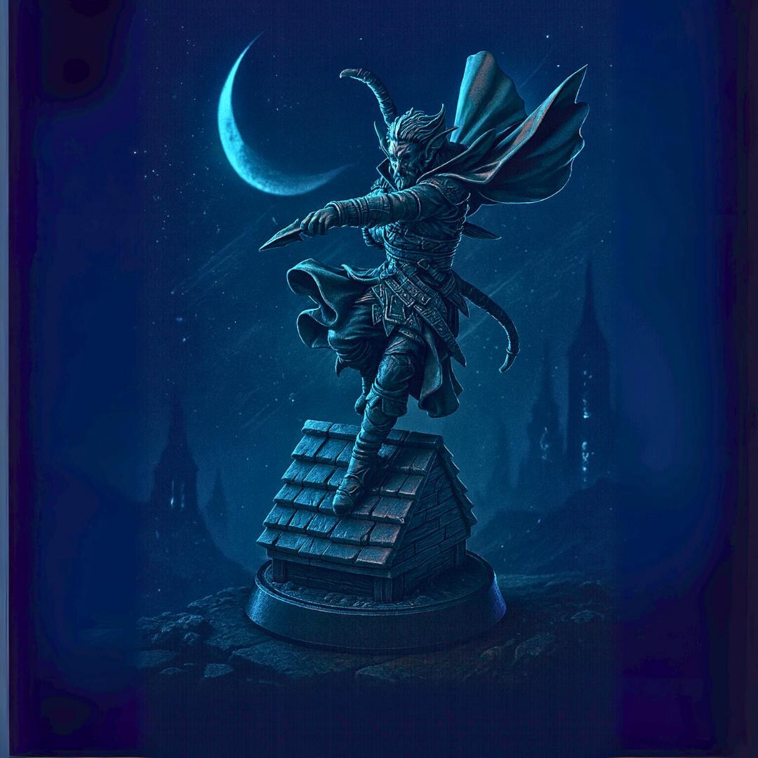 Rooftop Rogue STL Miniature — Presupported Resin 3D Print (32 & 75 Mm ...