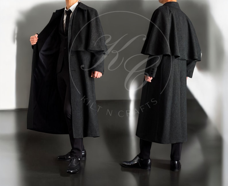 Men's Wool Ulster Cape Coat: Victorian Steampunk Cosplay Cloak - Etsy