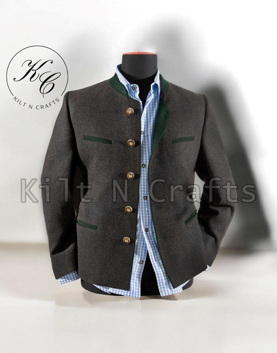 Vintage Austrian Wool Trachten Jacket: Bavarian Loden Oktoberfest ...