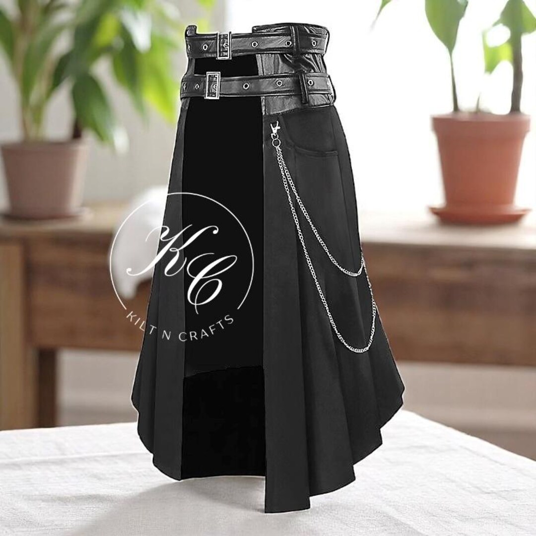 Men’s Gothic Pleated Kilt – Warrior Cosplay, Punk Streetwear - Etsy