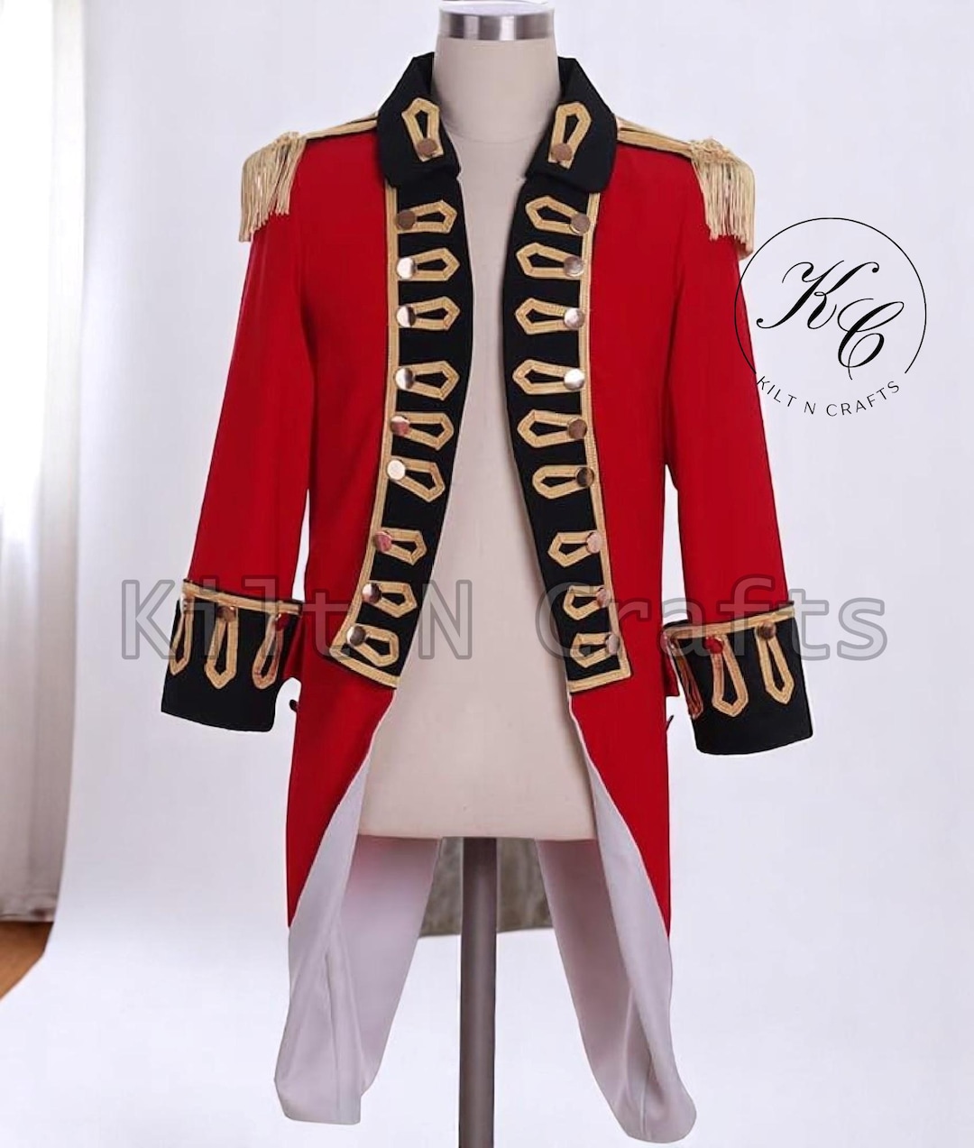Men's Colonial Military Tailcoat: Regency Steampunk Costume Jacket - Etsy