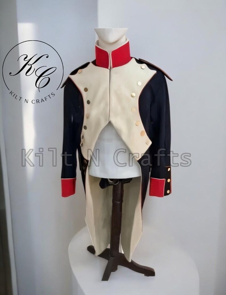 Reproduction British Napoleonic Uniform | Men's Navy Blue Wool Coat ...