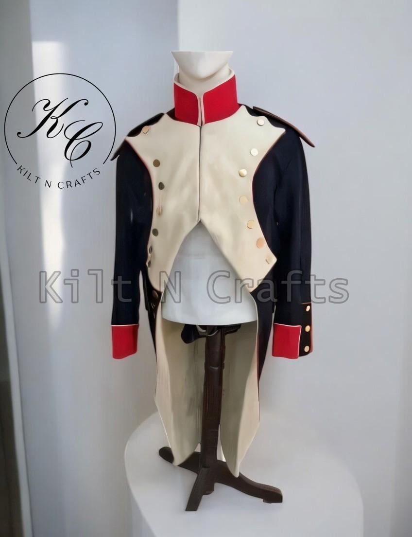Reproduction British Napoleonic Uniform | Men's Navy Blue Wool Coat ...