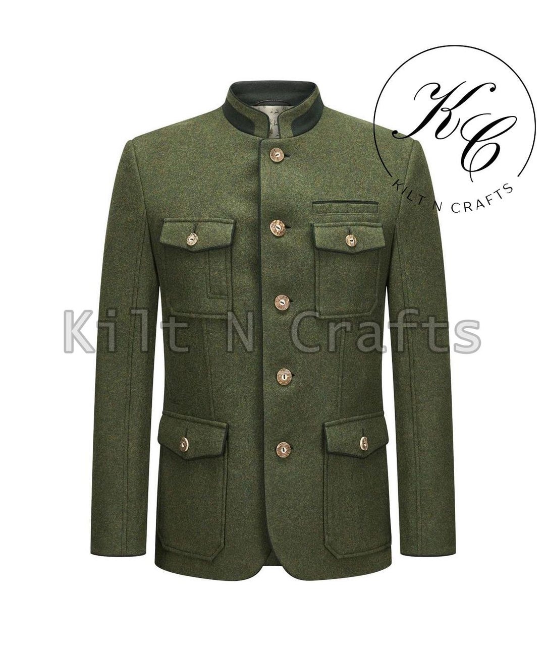 Traditional German Jacket – Bavarian Trachten Style – Authentic ...