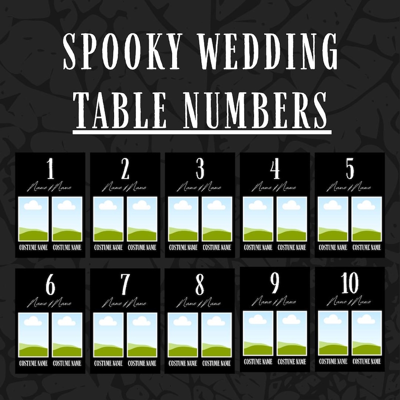 Spooky Table Numbers - Etsy