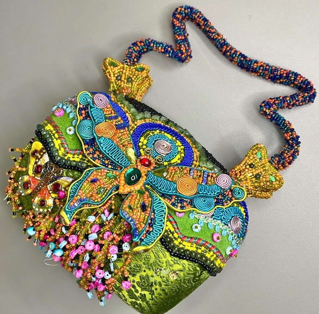 Vintage Mary Frances Rare Beaded Butterfly Purse - Etsy