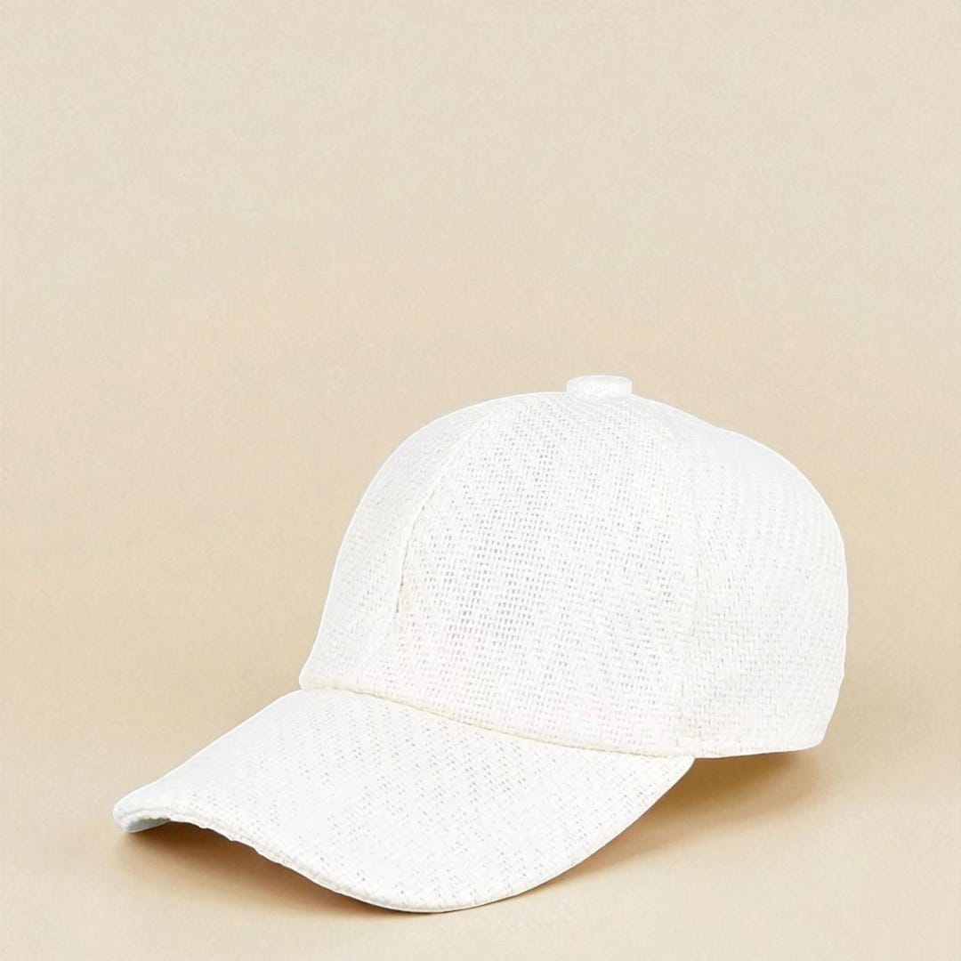 Straw Baseball Cap Unisex Snapback Hat | Lightweight Breathable Summer ...